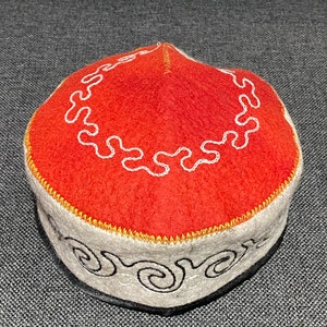 Uzbek Felt Kufi Hat Tubeteika With Cotton Lining in 4 Sizes: 58, 59, 60 ...