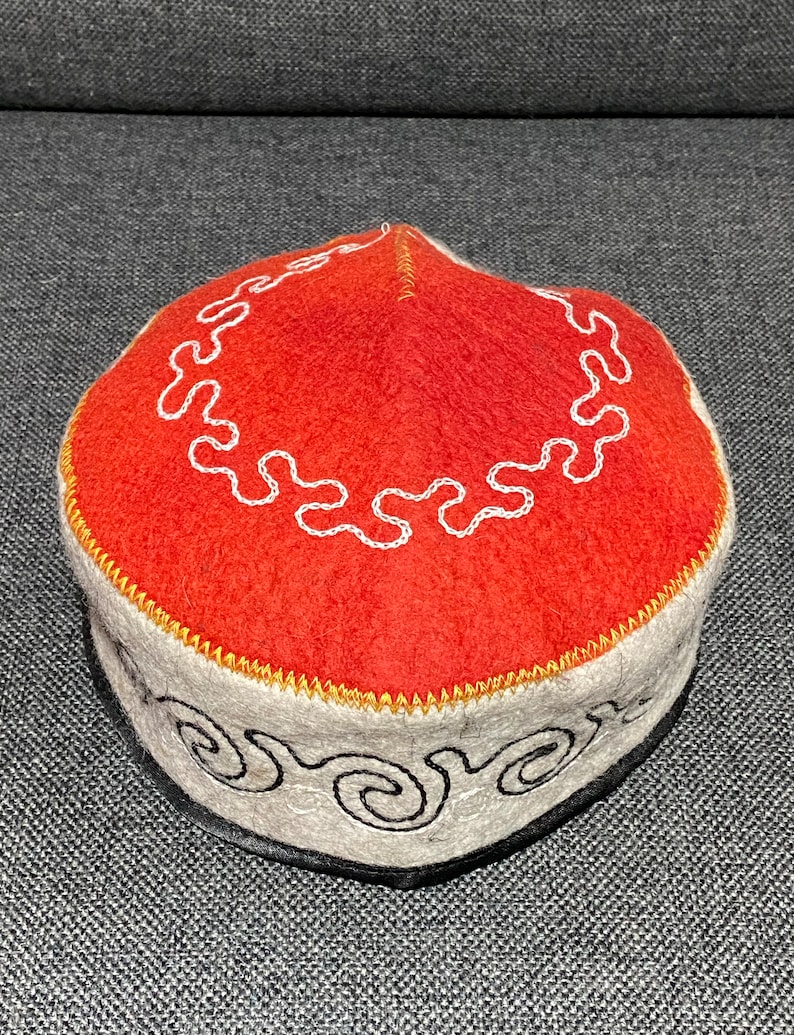 Uzbek Felt Kufi Hat Tubeteika With Cotton Lining in 4 Sizes: 58, 59, 60 ...