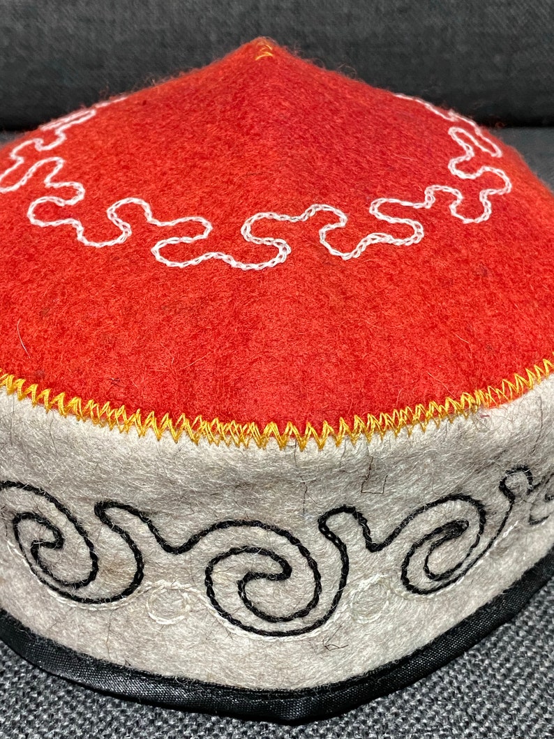 Uzbek Felt Kufi Hat Tubeteika With Cotton Lining in 4 Sizes: 58, 59, 60 ...