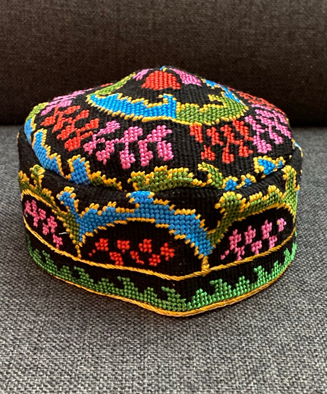 Small Bukharian Kippah for Kids Uzbek Kufi Children Hat, 19.6 Inch / 50 ...