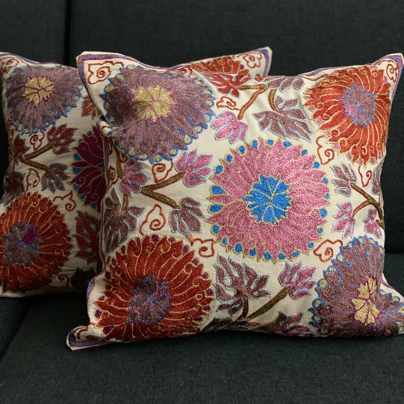 Suzani Lumbar Cushion - Etsy