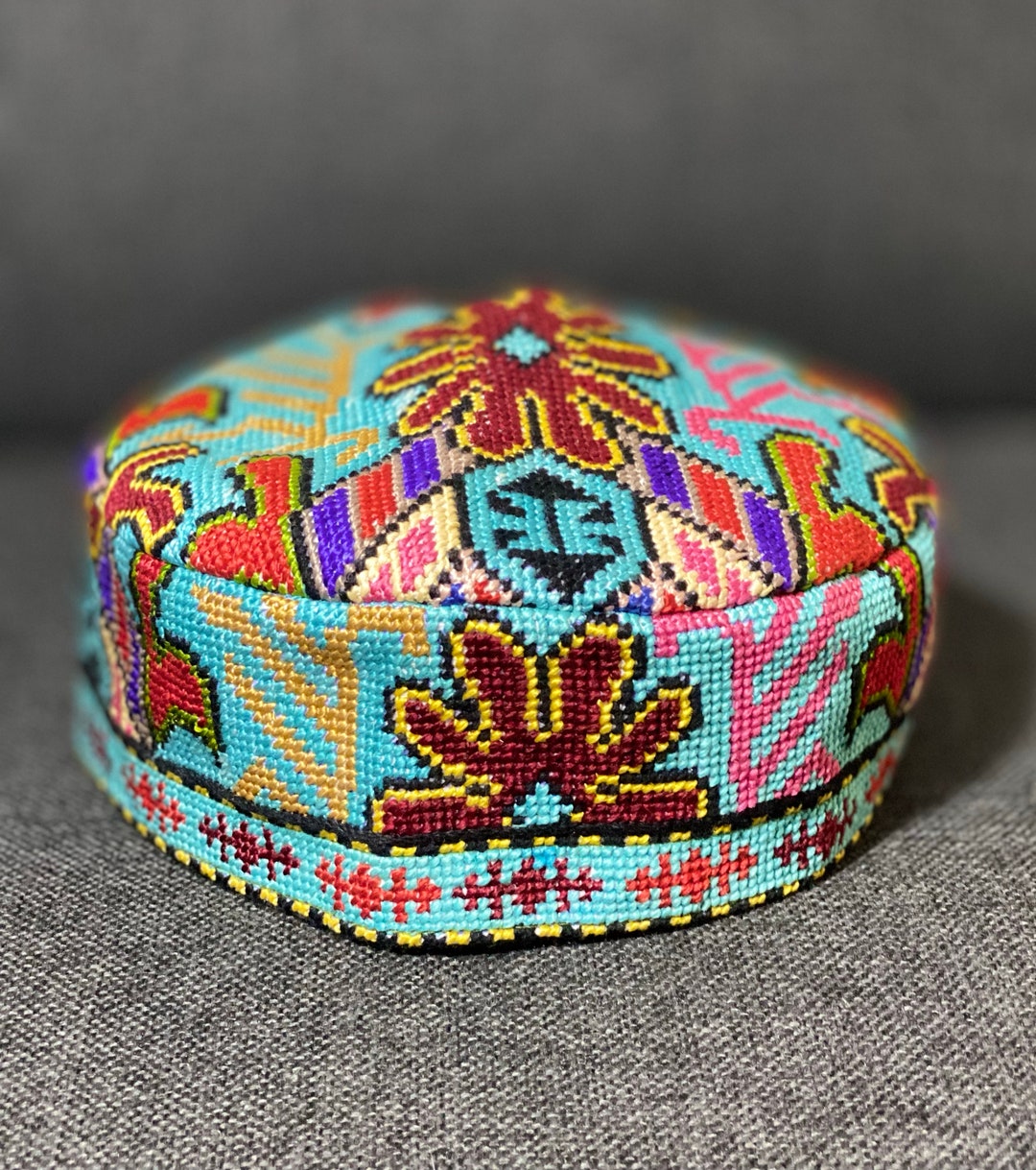 Silk Kippah Uzbek Tubeteika Kufi Hat, 61 Cm / 24 Inch - Etsy