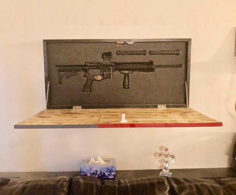 American Flag W/ Concealed AR15 Gun Case 38 RWB - Etsy