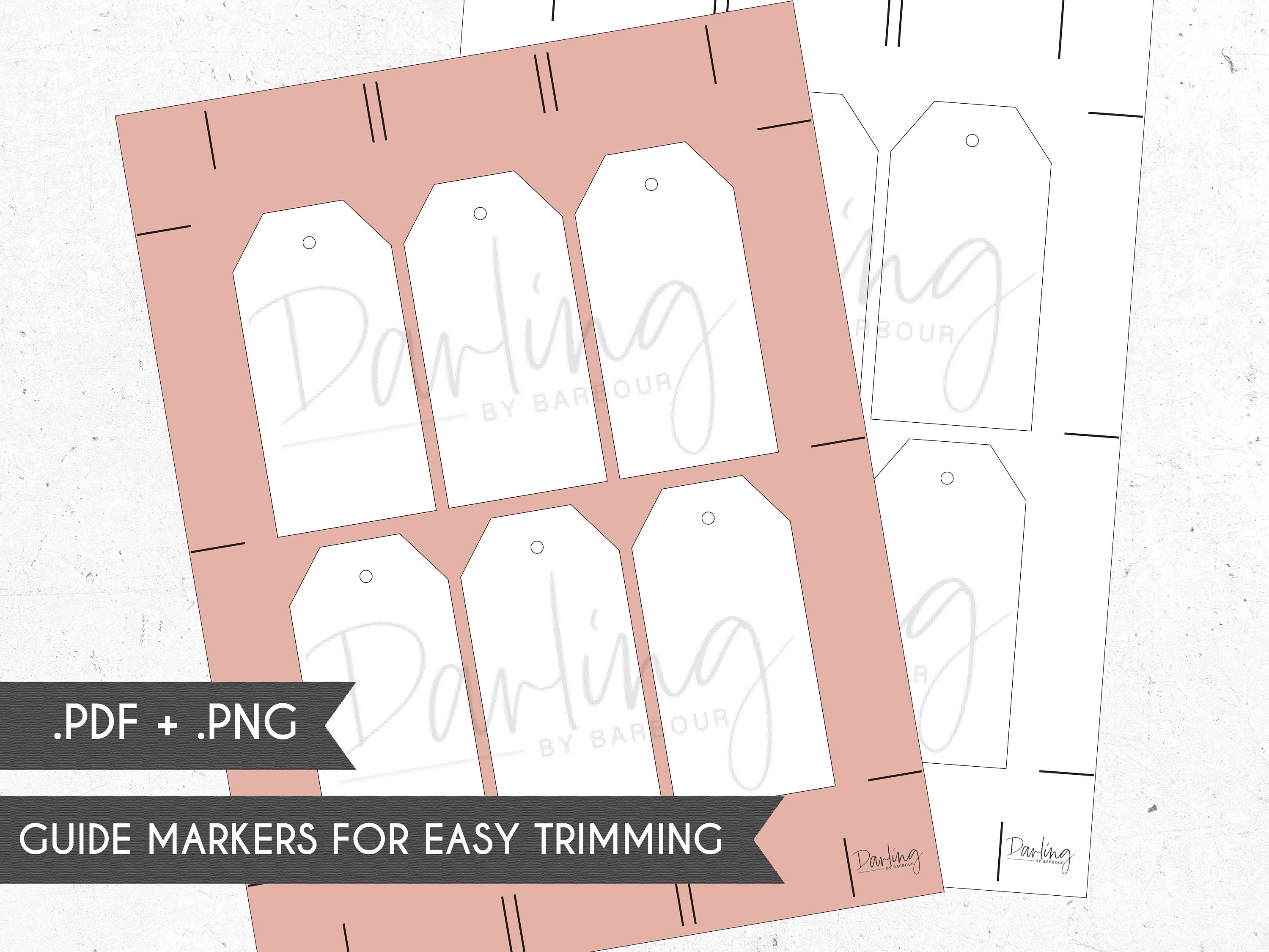 2x4 Gift Tag Template Instant Download | Etsy