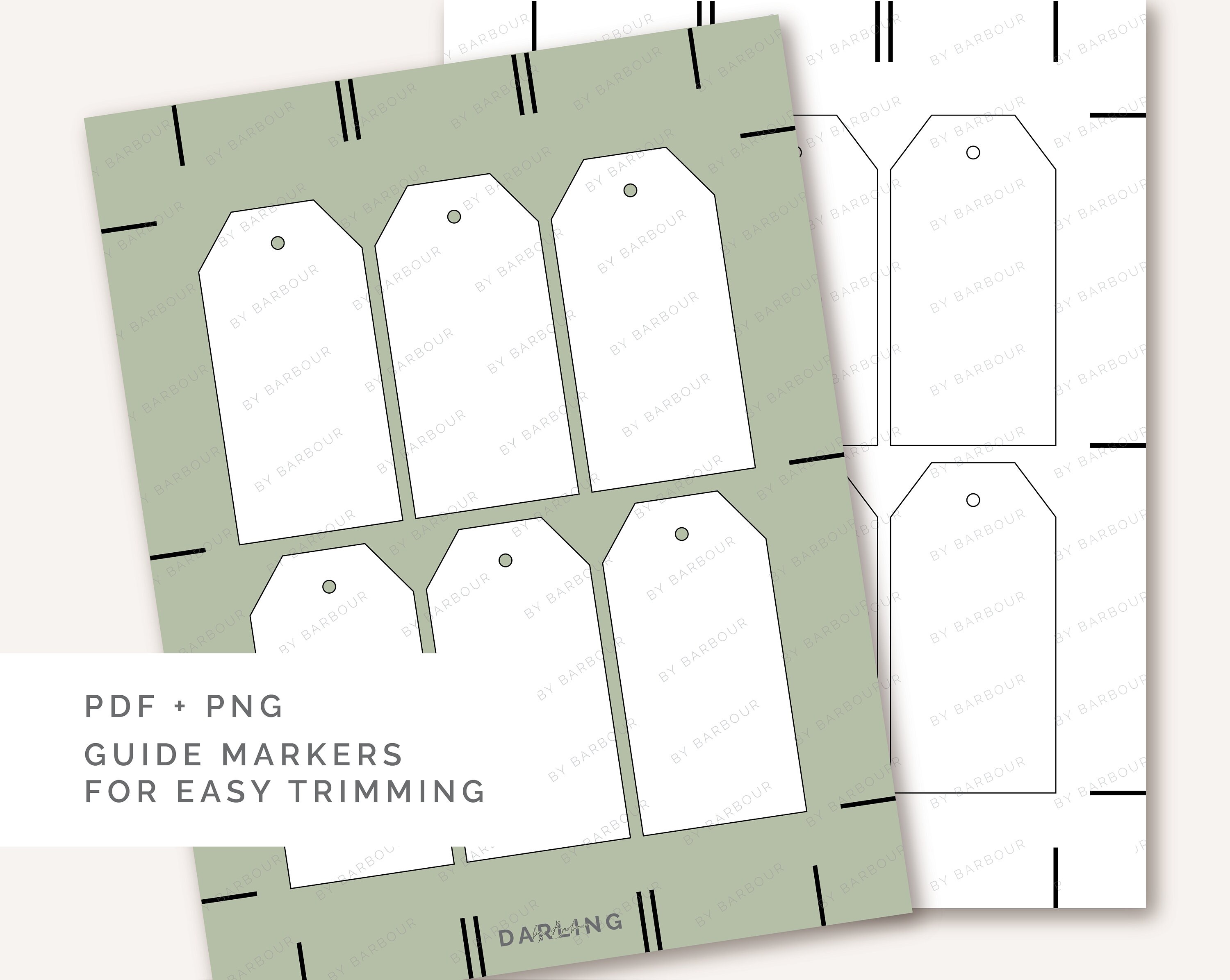 2x4 Gift Tag Template Instant Download - Etsy