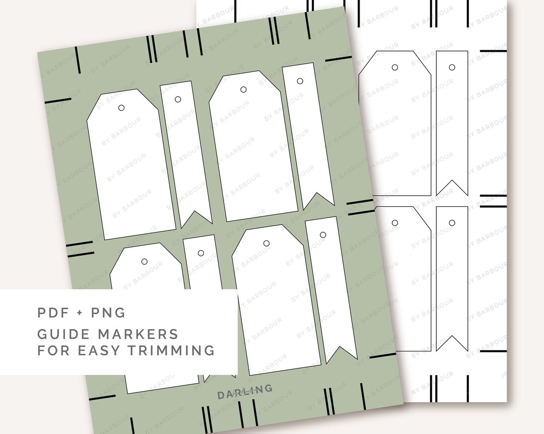 2x4 Gift Tag Flag Template Care Package Instant Download - Etsy