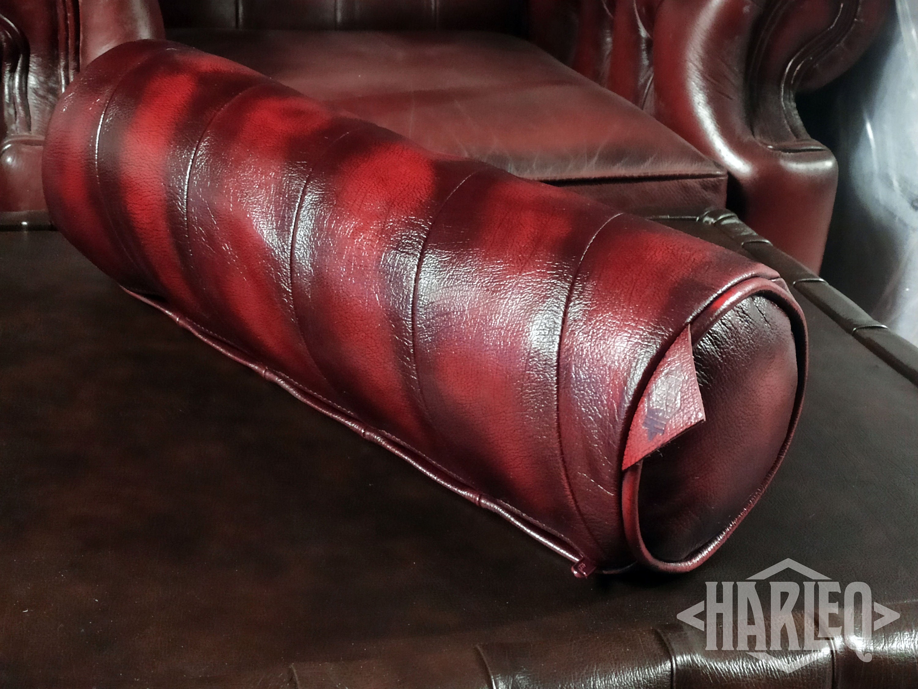 Unique Bolster Tube Pipe Real Leather Pillows Neck Support, Office ...