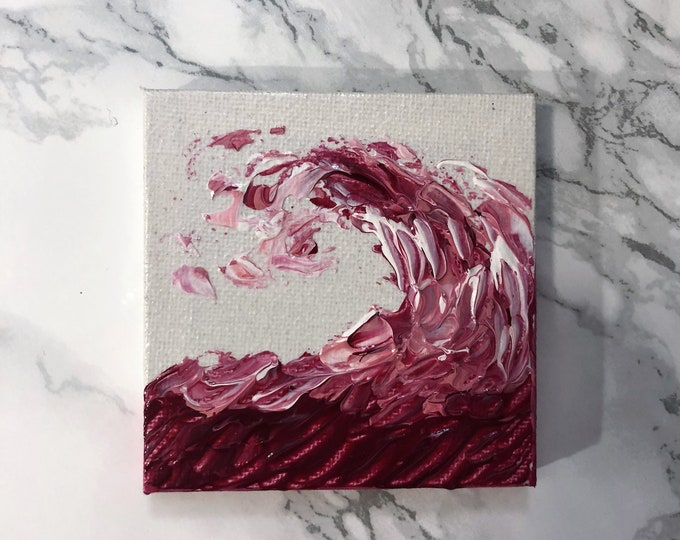 Abstract Original Art Work berry Mini Wave - Etsy