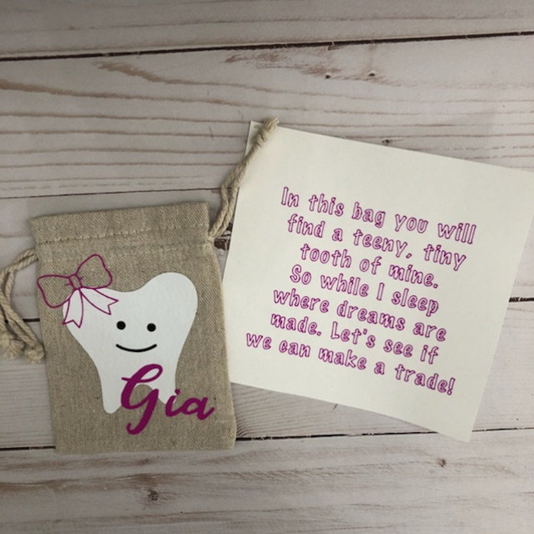 Personalized Tooth Fairy Bag, Tooth Fairy Pouch, Kids Gift, Tooth ...