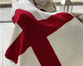 Welsh Flag Crochet Blanket Pattern Row by Row Single | Etsy