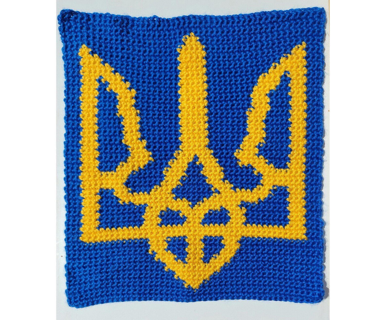 Ukraine Trident Wall Hanging Crochet Pattern - Etsy