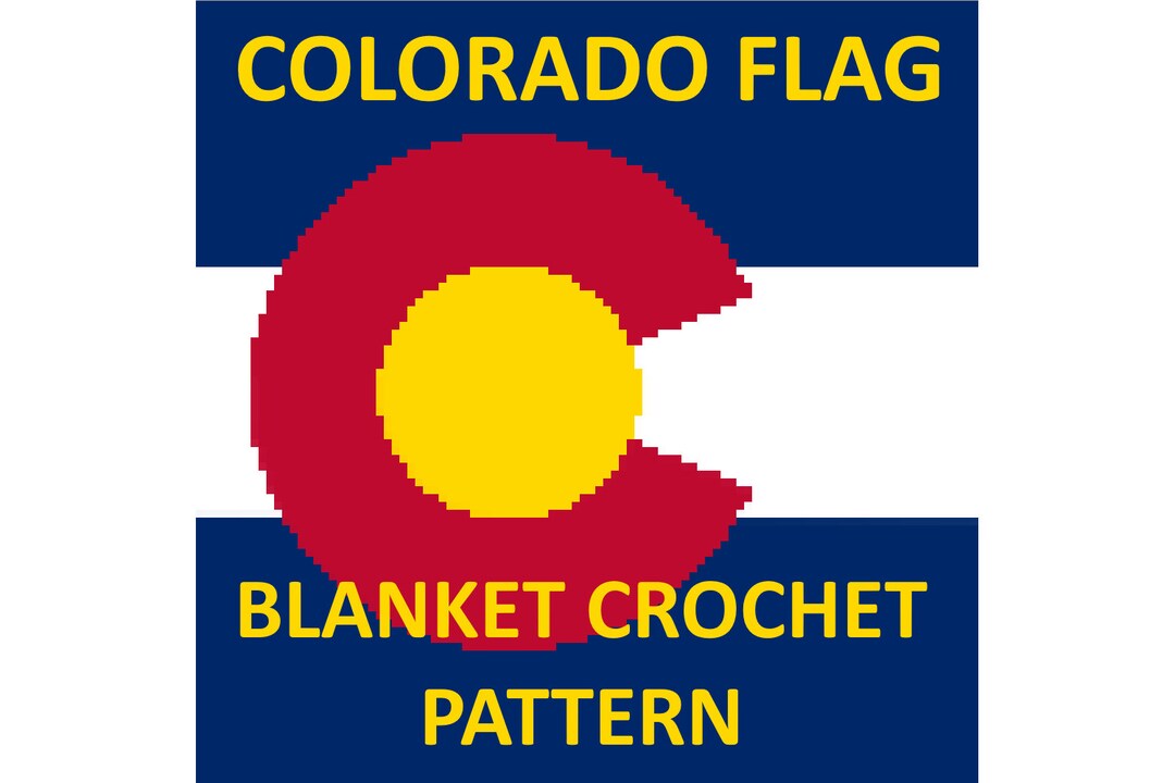 Colorado State Flag Crochet Blanket Pattern, Row by Row, Grid, Single ...