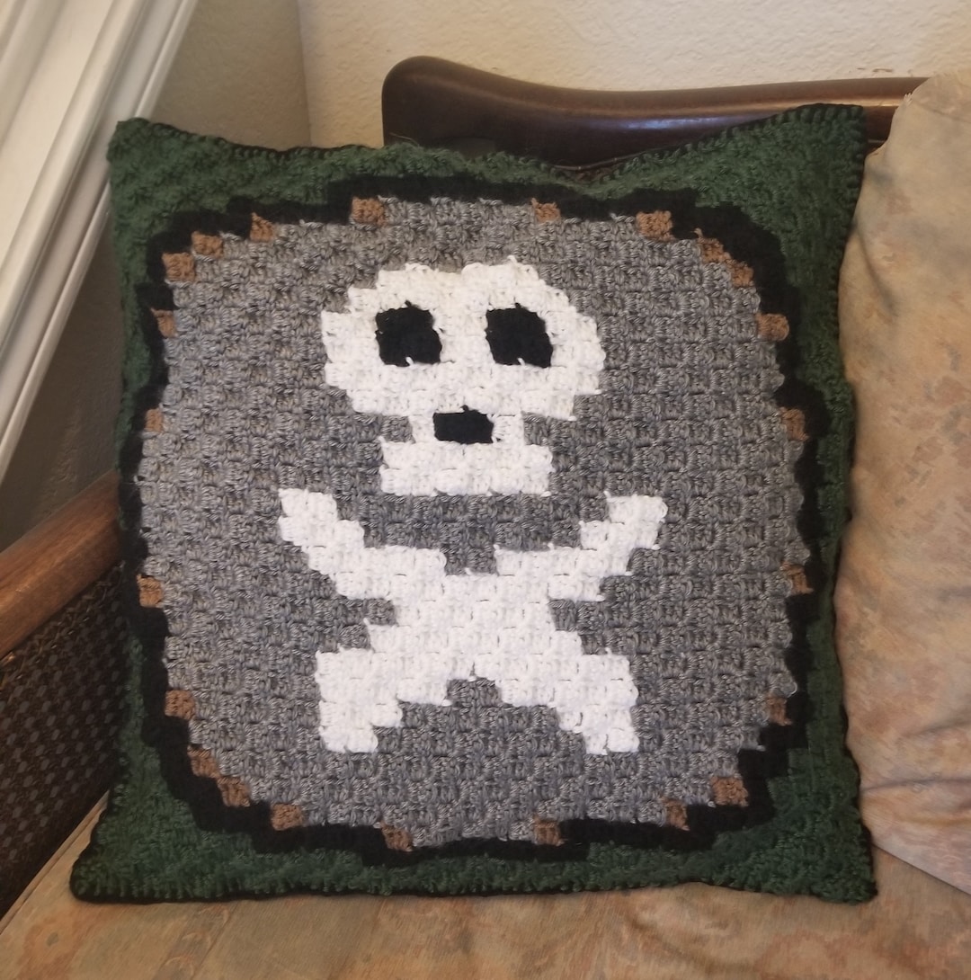Death Rune Cushion Cover Crochet Pattern, Runescape, Removable ...
