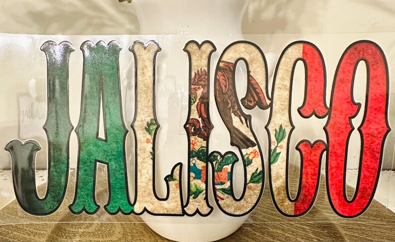 Jalisco/mexican Flag Uvdtf Wrap - Etsy