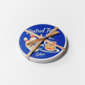 Central Time Bowling Souvenir Coasters - 4 Pack - Etsy
