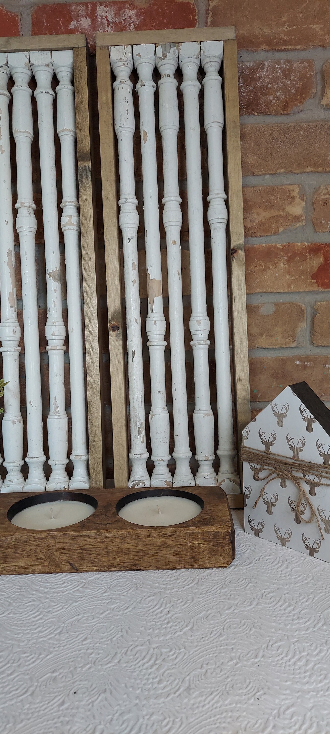 Spindle Wall Decor, Fireplace Decor, Wall Decor, Farmhouse Decor, Wall ...