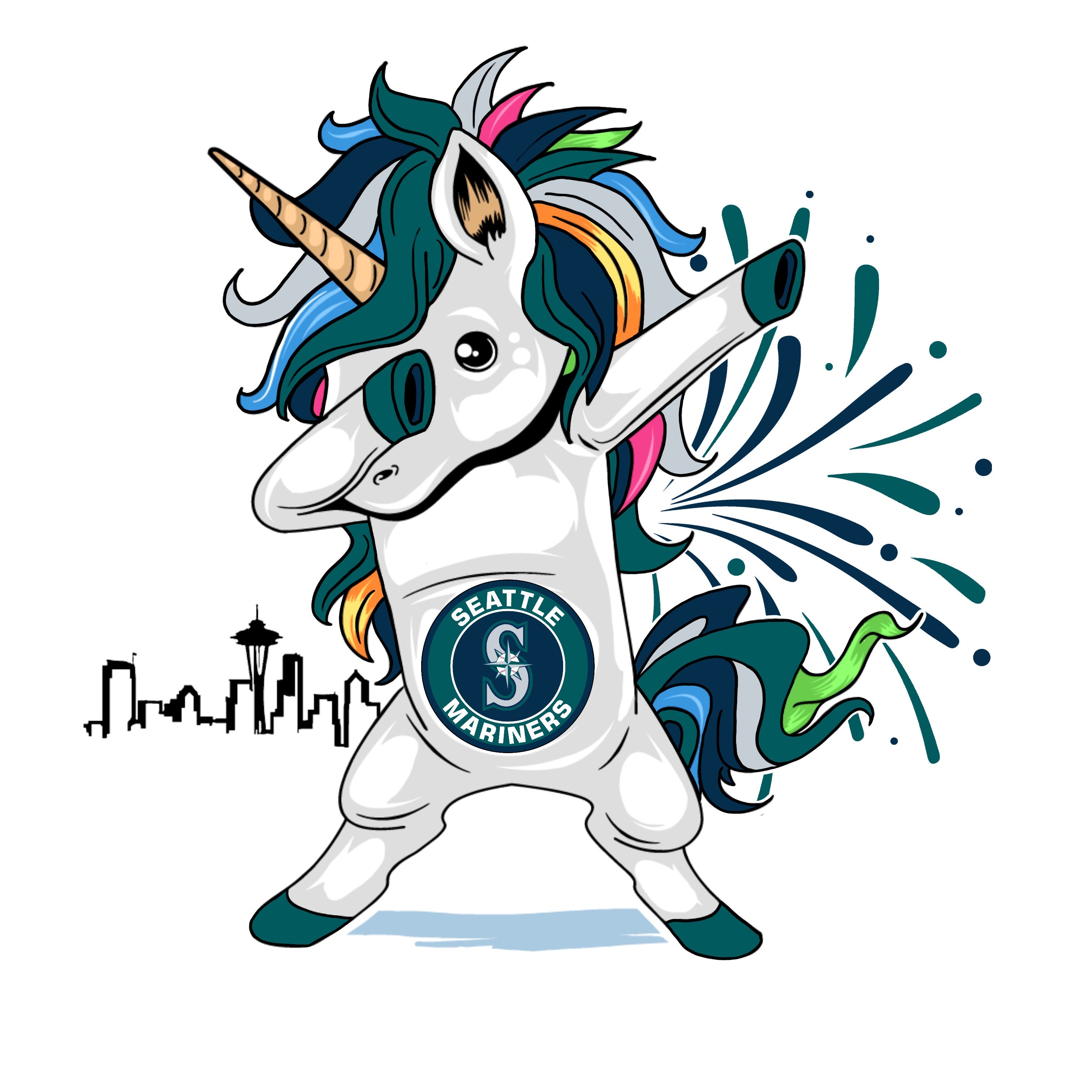 Baseball Png, Unicorn, Kids Baseball Shirt, Seattle, Mariner__png ...