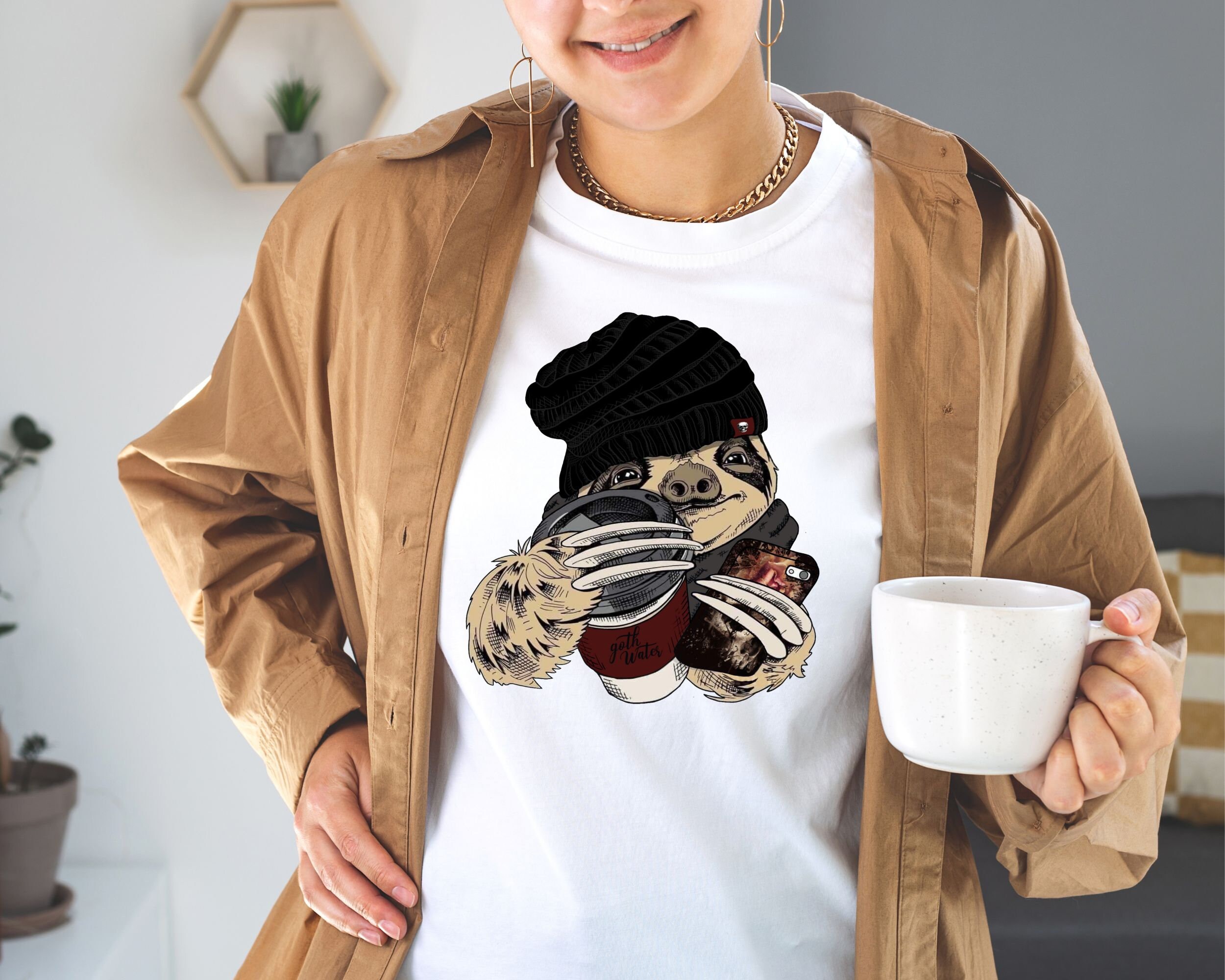 Sloth Design, Gothic Sloth, Cute Sloth, Sloth Sublimation, Sublimation ...