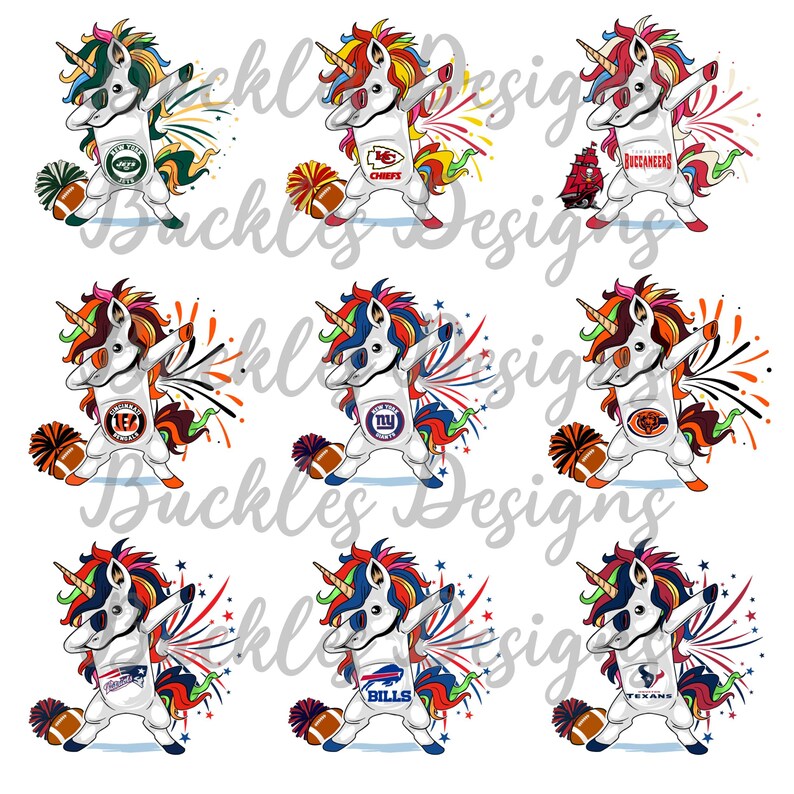 Unicorn NFL Team Design: Kids Football Shirt (PNG Digital Download) - Etsy