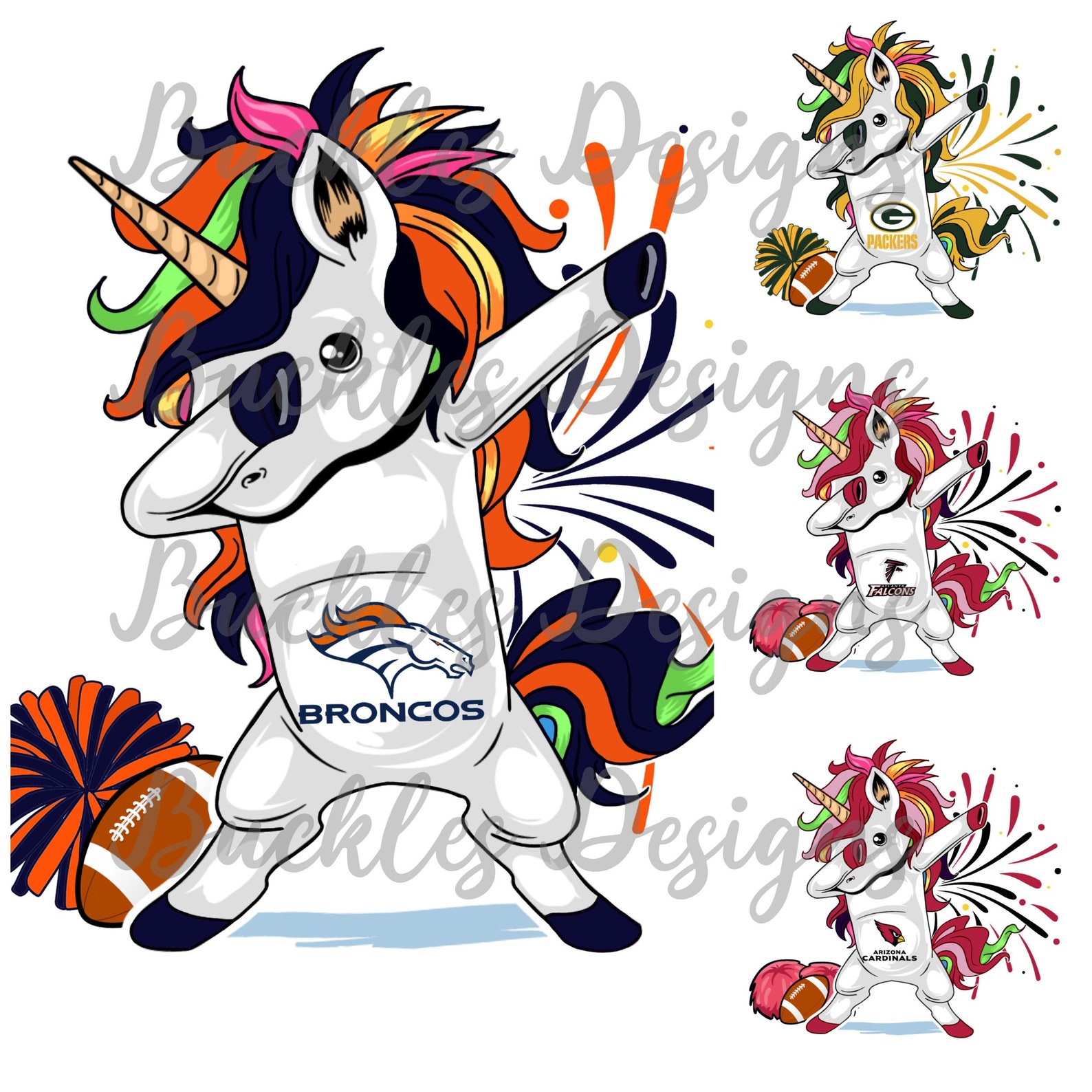 Unicorn NFL Team Design: Kids Football Shirt (PNG Digital Download) - Etsy