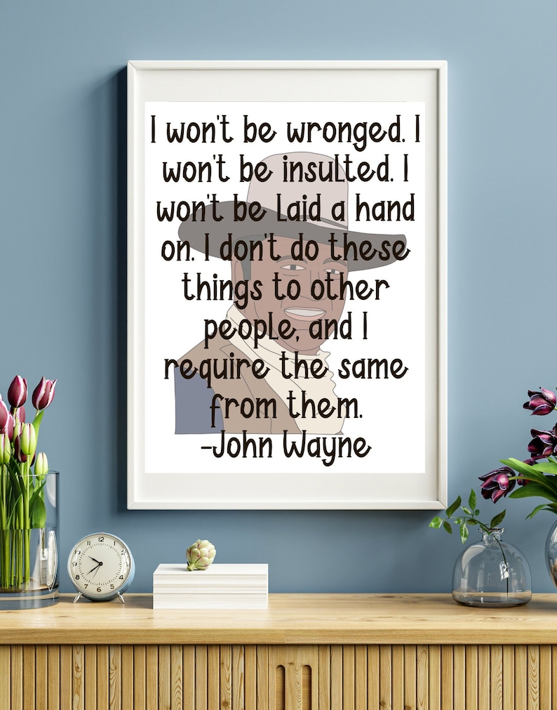 John Wayne, John Wayne Quote, Printable Wall Art, John Wayne Svg ...