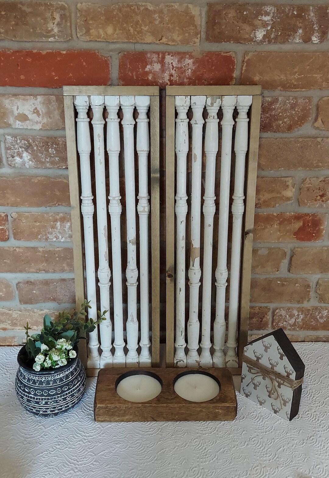 Spindle Wall Decor, Fireplace Decor, Wall Decor, Farmhouse Decor, Wall ...