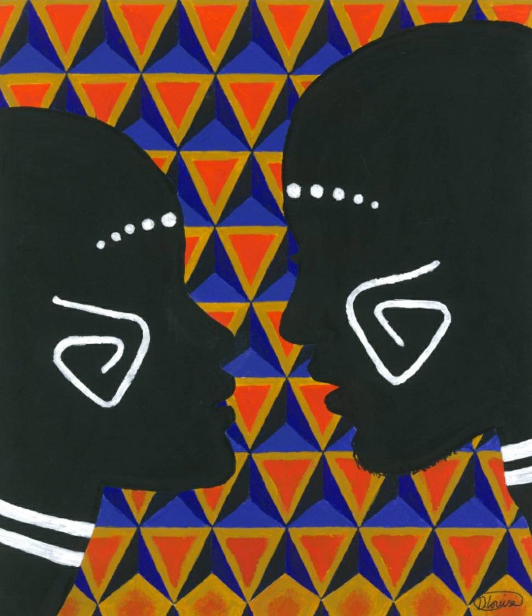 Telepathy- Black Man, Black Woman, Natural Hair Art, Black British Art ...