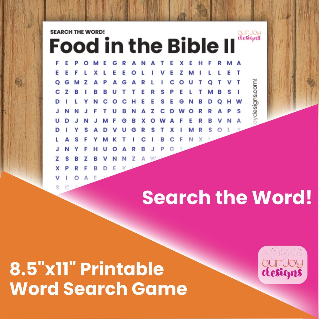 Food in the Bible, Part 2 Printable Word Search Puzzle for Family ...