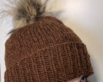 Knitted wool hat | Etsy