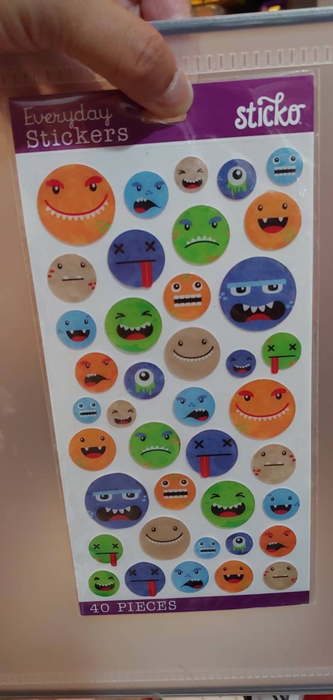 Sticko Silly Face Emoji Sticker - Etsy
