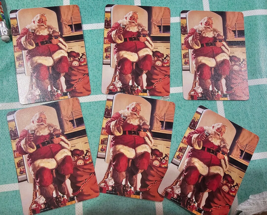 Vintage 1995 Coke Santa Playing Cards - Etsy