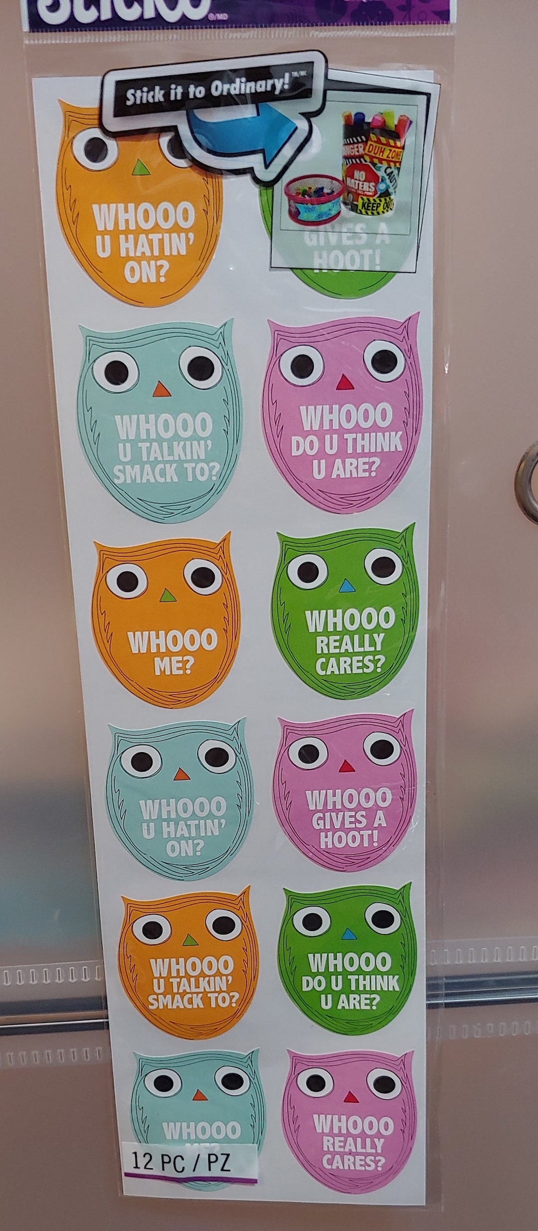 Sticko Large Owl Sticker - Etsy