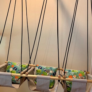Triplet's Indoor Canvas Baby Swing, Triplet's 1st Birthday Gift ...