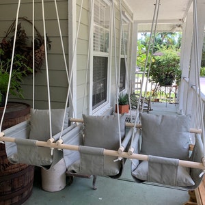 Triplet's Indoor Canvas Baby Swing, Triplet's 1st Birthday Gift ...