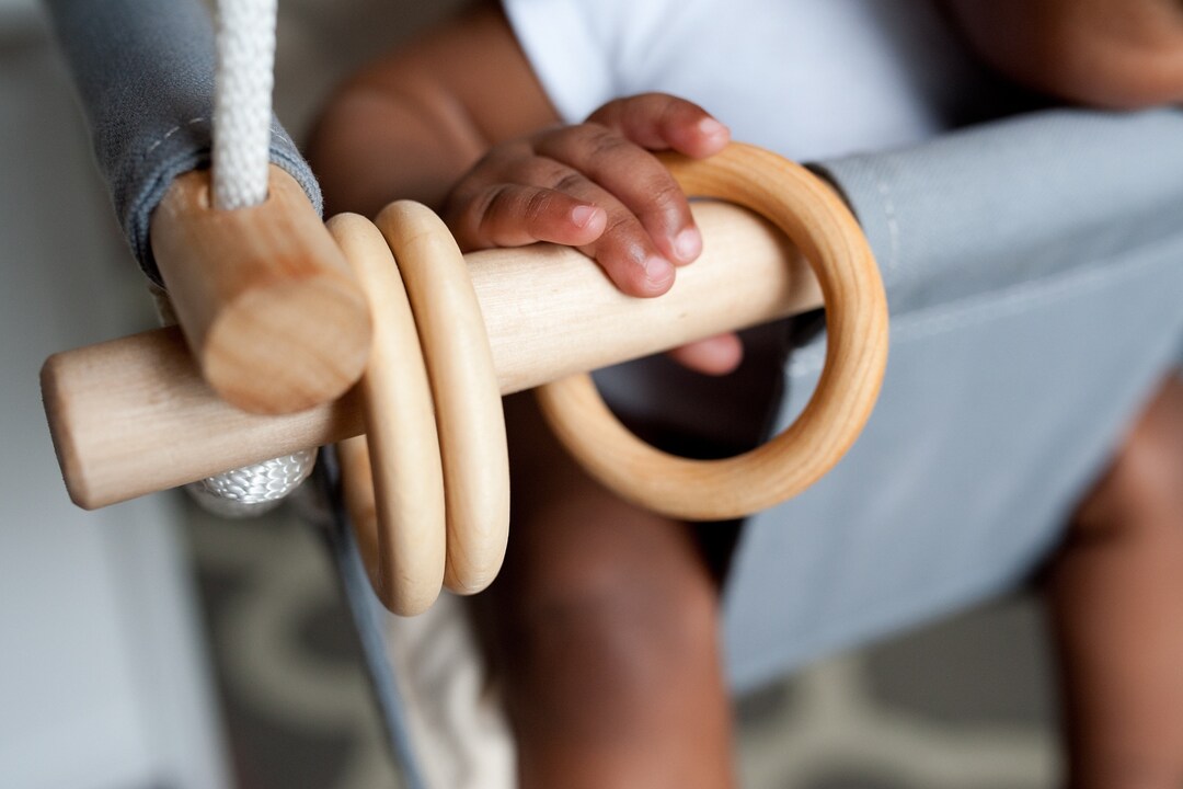 Baby Swing Wooden Play Rings Set of 3 Rings Option, Baby Swing Rings, 3 ...