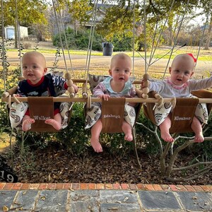 Triplet's Indoor Canvas Baby Swing, Triplet's 1st Birthday Gift ...