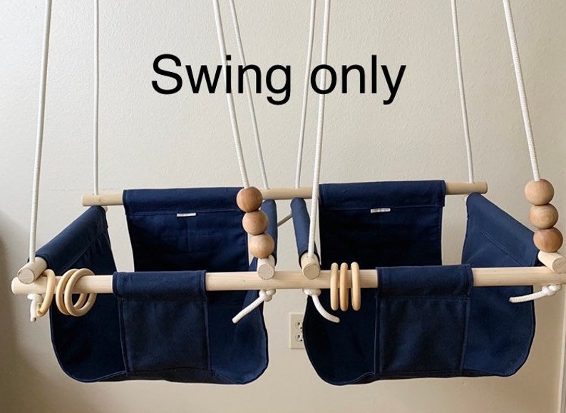 Twin's Baby Swing Indoor Twin's Navy Rainbow Playroom - Etsy