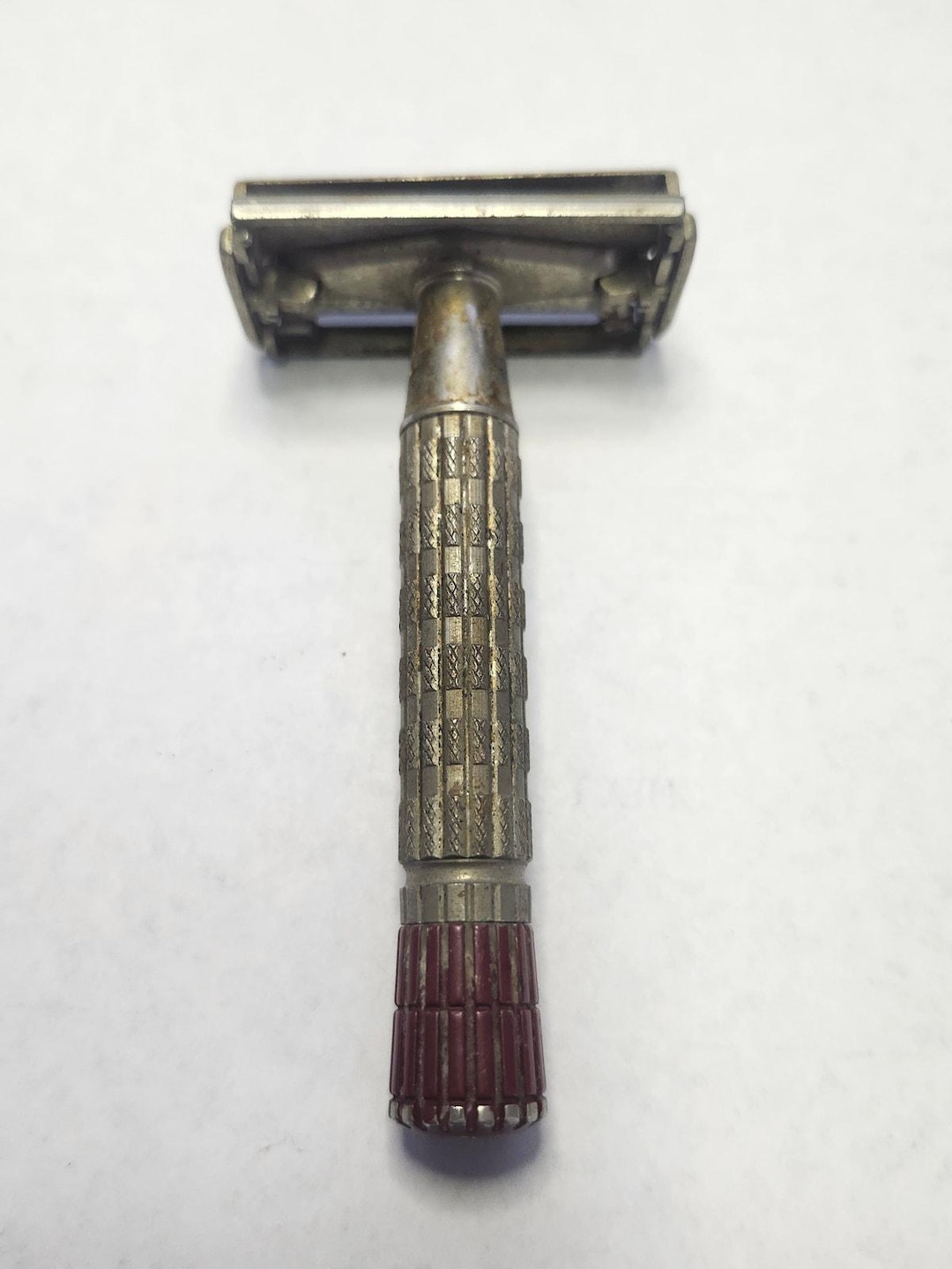 Gillette Red Tip Flare Vintage 1950's Gillette DE Safety Razor Shaving ...