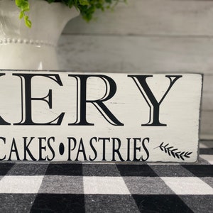 Handcrafted Rustic Bakery Sign Wooden Bakery Decor Kitchen Wall Art ...