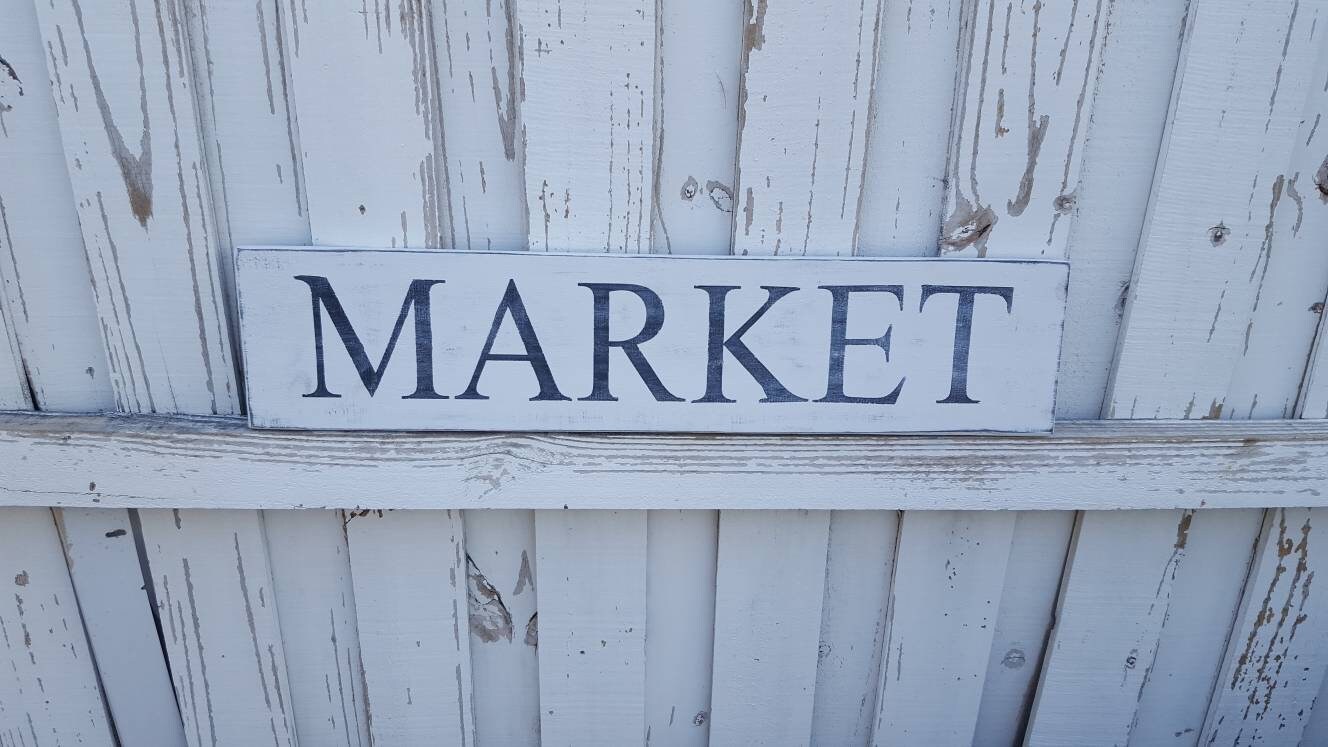 Market signkitchen sign Farmhouse decor kitchen decor | Etsy