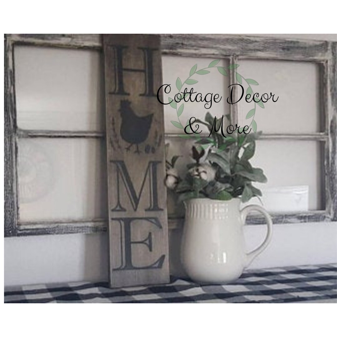 Chicken Decor, Chicken Sign, Home Sign With Chicken, Home Sign Wall ...