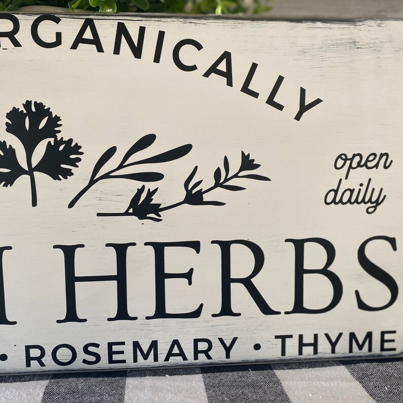 Organically Grown Fresh Herbs Sign Farmhouse Wall Decor - Etsy