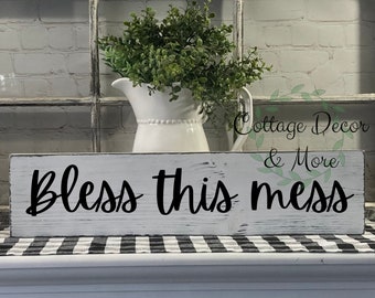 Bless This Mess Sign - Etsy