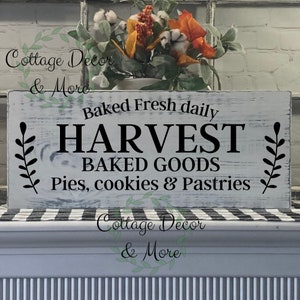 Rustic Fall Harvest Baked Goods Sign Handcrafted Autumn Decor for ...