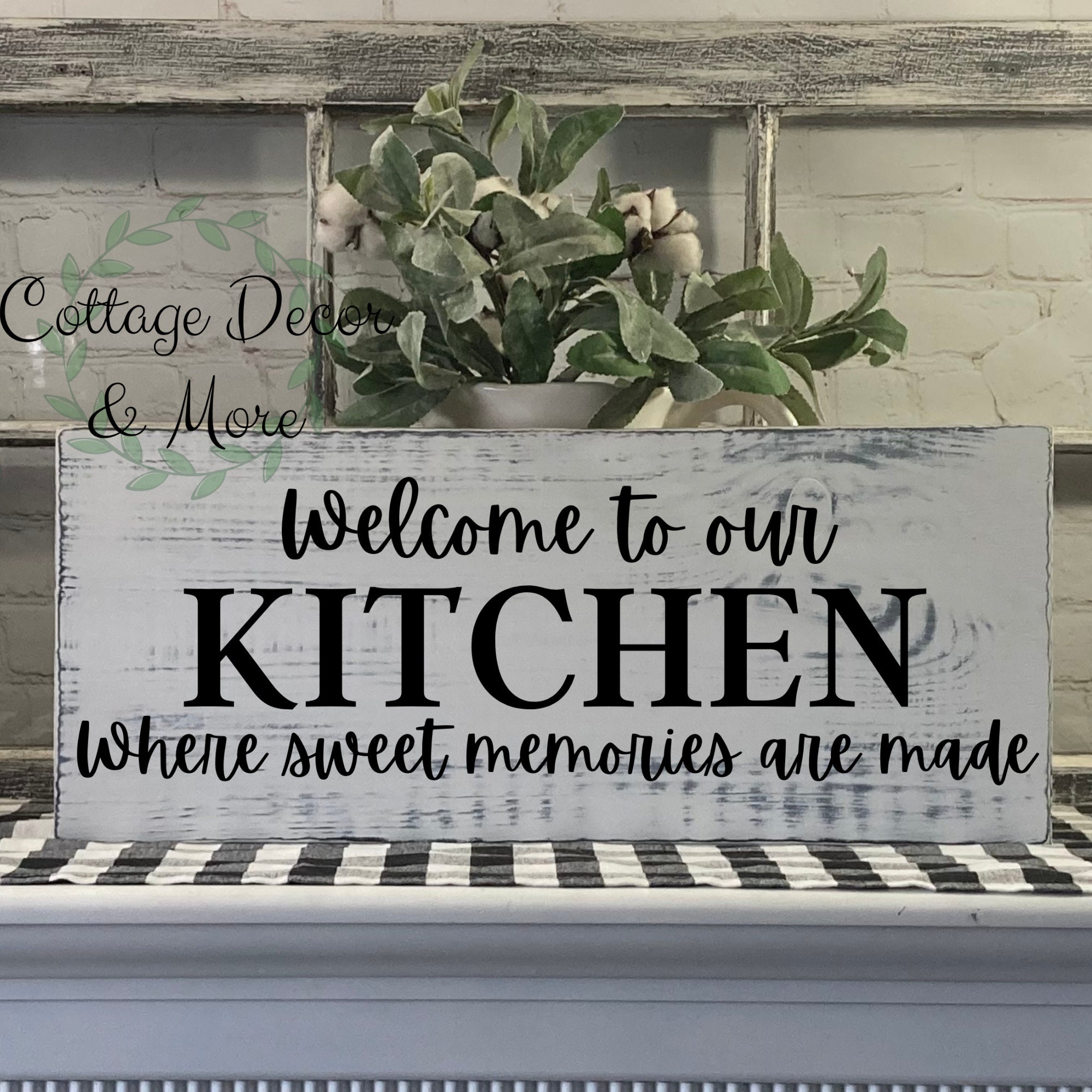 Welcome to Our Kitchen Kitchen Sign Kitchen Wall Decor - Etsy