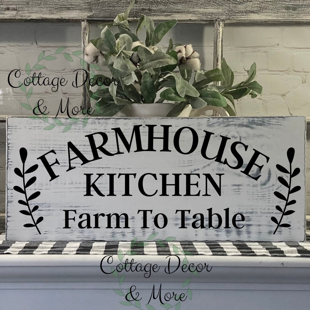 Farmhouse Kitchen, Farm, to Table, Farmhouse Kitchen Sign, Unframed ...