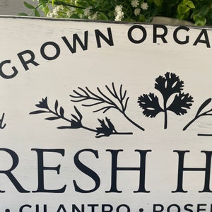 Organically Grown Fresh Herbs Sign Farmhouse Wall Decor - Etsy