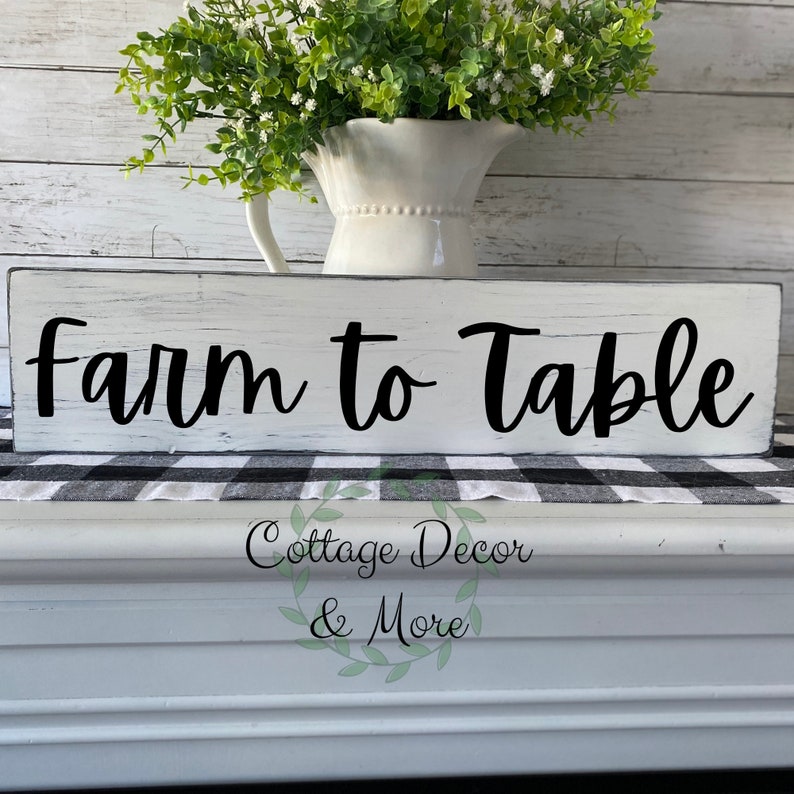 Farm to Table Wood Sign Farmhouse Decor Modern Farmhouse - Etsy