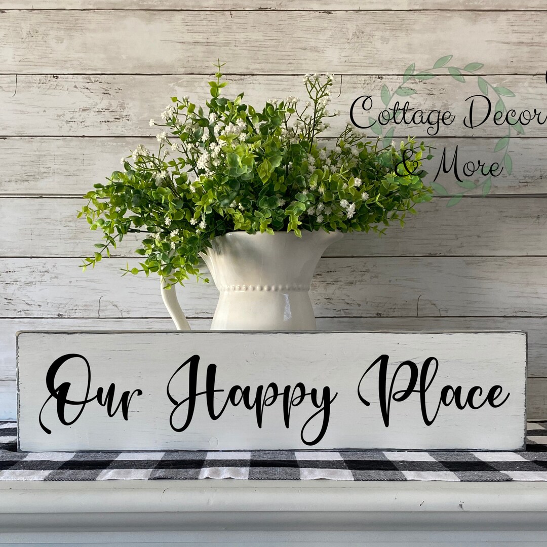 Our Happy Place Family Signs Family Wall Decor Farmhouse - Etsy
