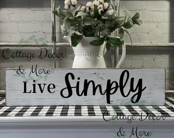 Live Simply Wall Sign - Etsy